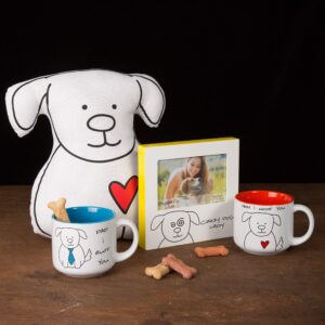 Pavilion Gift Company Blobby Dog-Mom I Woof You Ceramic Coffee Mug, Red