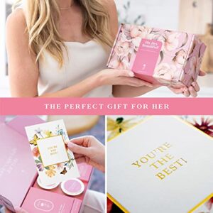 MURA Birthday Gifts for Women - Unique Gift for Her, Mom, Sister, Daughter, Best Friend, Happy Birthday Basket Spa Kit for Female - Special Self Care Package Ideas for Women Who Have Everything