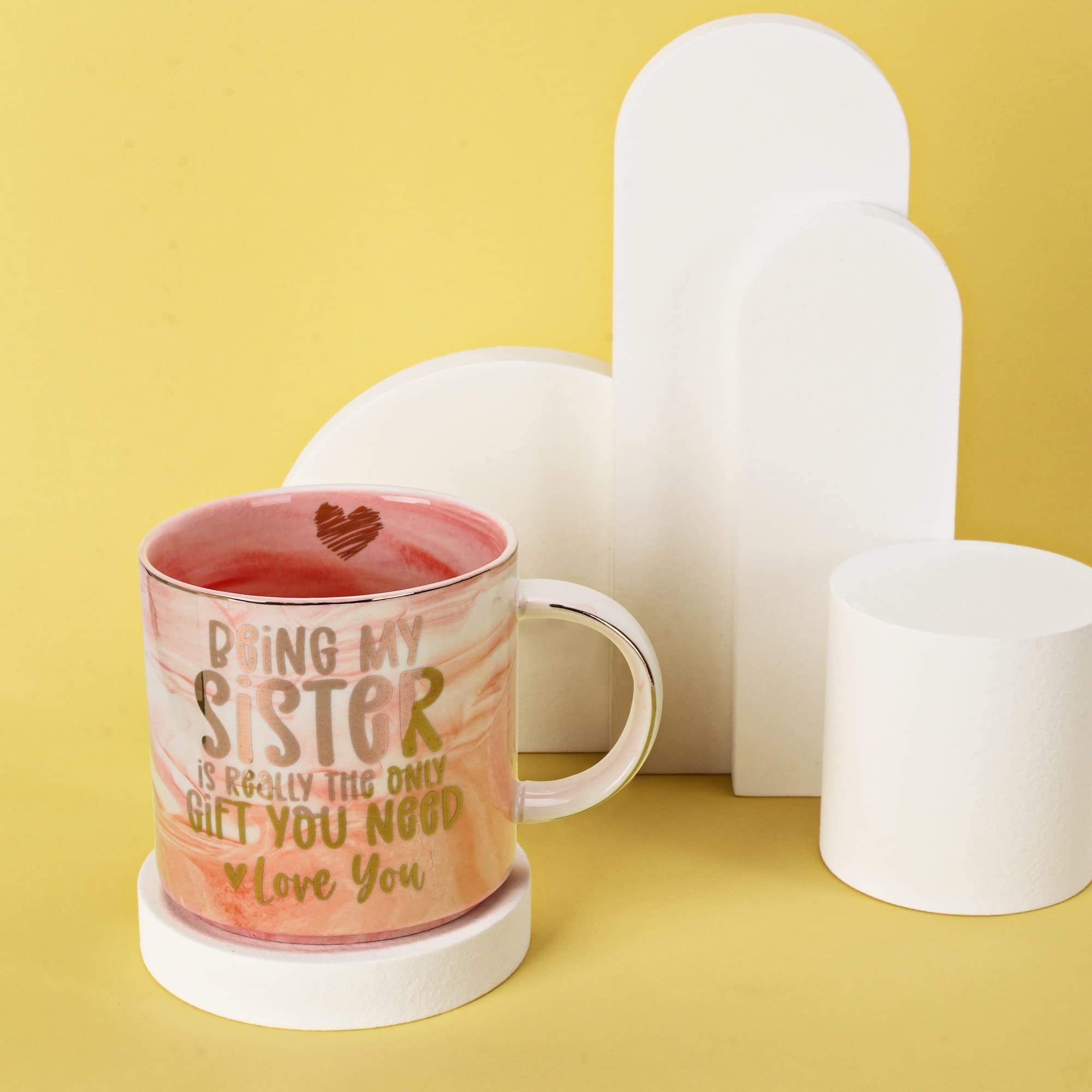 Hendson Sister Birthday Gifts for Women - Funny Sister Gag Gift for Her - Mothers Day, Christmas, Sorority, Unbiological Sisters, Big Sis Mug - Being My Sister is the Only Gift You Need - 11.5oz Cup