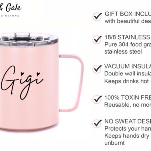 VIOLET & GALE Gigi Gifts for Grandma 12oz Lovely Gigi Coffee Mug for GG from Grandkids Gigi to Be Travel Tumbler Cup