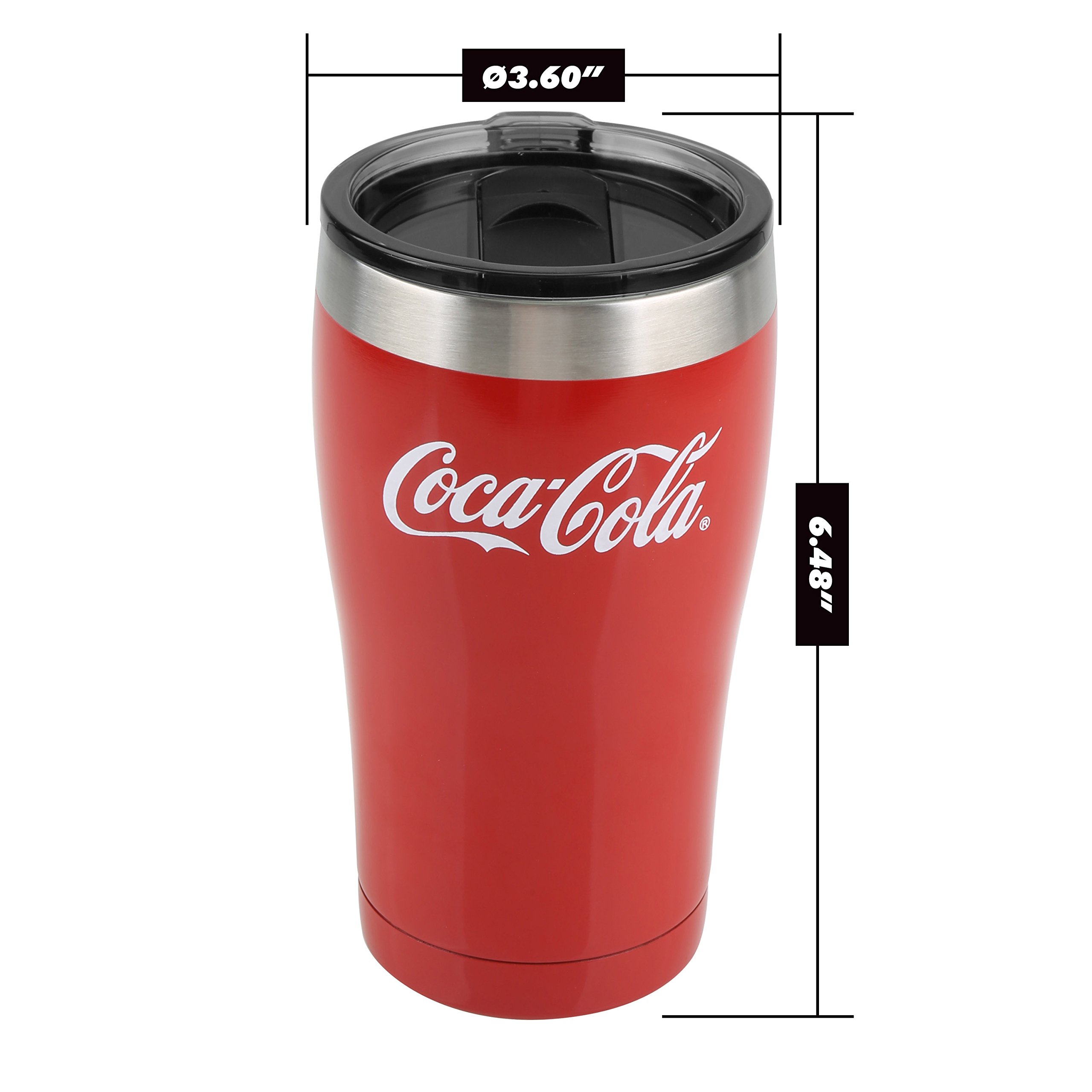 Coca-Cola Stainless Steel Tumbler, Red, 24 Ounces, 86-099, 1 Count (Pack of 1)