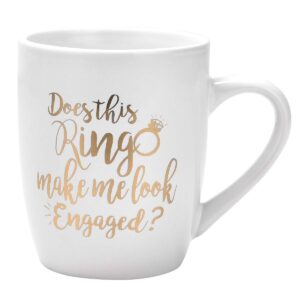 maustic engagement gift does this ring make me look engaged coffee mug funny mug novelty coffee mug gift for women men engagement anniversary birthday christmas