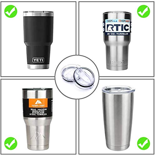 AILUXUAN Tumbler Lids Spillproof 20 Oz,2 Replacement Lids for 20 oz YETI Rambler,BPA Free & Straw Friendly,Spill-proof Lids,Covers for 20 Ounce Tumbler Cup(20 oz, 2 Pack)