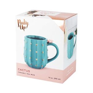 Pinky Up Cactus Mug, Tea Cup, Cactus coffee cup, Ceramic Mug, Coffee & Tea Accessories, Cute Succulent Mugs, 10oz, set of 1