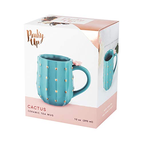 Pinky Up Cactus Mug, Tea Cup, Cactus coffee cup, Ceramic Mug, Coffee & Tea Accessories, Cute Succulent Mugs, 10oz, set of 1