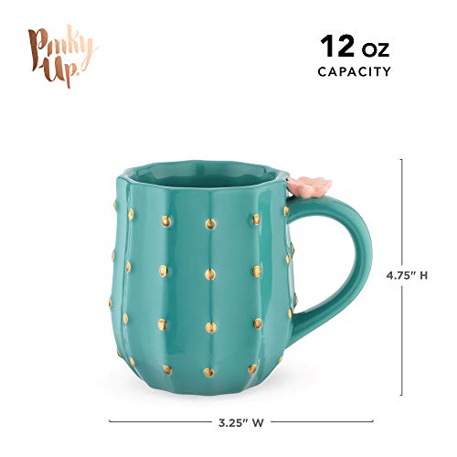 Pinky Up Cactus Mug, Tea Cup, Cactus coffee cup, Ceramic Mug, Coffee & Tea Accessories, Cute Succulent Mugs, 10oz, set of 1