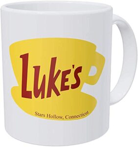 thinker art funny coffee mug - 11oz ceramic - luke's diner. best gift or souvenir.