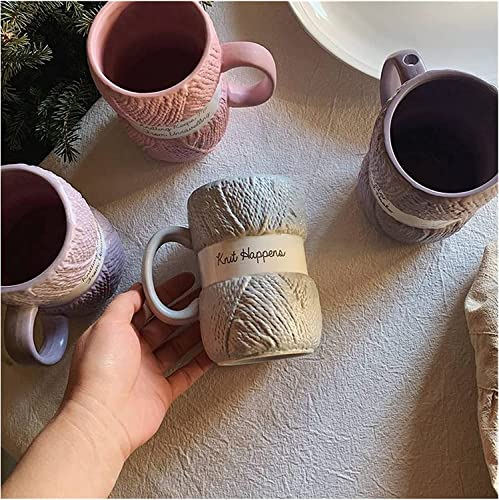 Boxer Gifts 'Knit Happens' Novelty Knitting Gift Mug | Light Blue Colour With Realistic Yarn Detailing | Amazing Christmas, Birthday Or Mother's Day Gift For Her