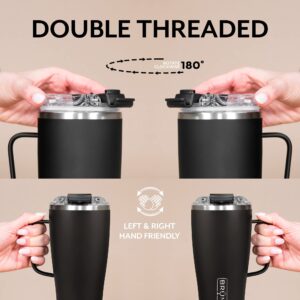 BrüMate Toddy XL - 32oz 100% Leak Proof Insulated Coffee Mug with Handle & Lid - Stainless Steel Coffee Travel Mug - Double Walled Coffee Cup (Glitter White)