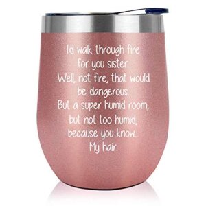 neweleven gifts for sister from sister, brother - unique birthday present for sister, soul sister, big sister, little sister, sister in law, sibling, bestie - 12 oz tumbler