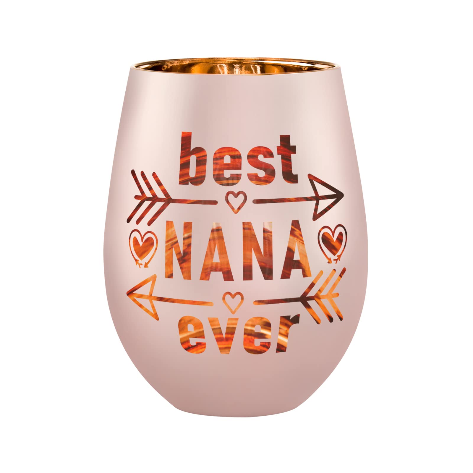 xilaxila Nana Gifts- Best Nana Ever Wine Glass- Mother's Day Gifts for Grandma From Grandkids