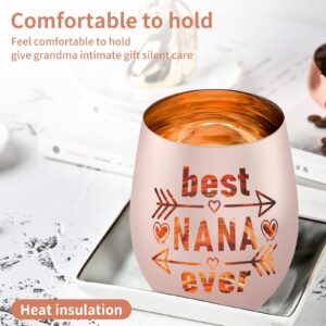 xilaxila Nana Gifts- Best Nana Ever Wine Glass- Mother's Day Gifts for Grandma From Grandkids