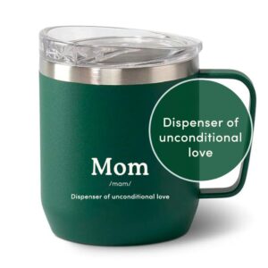 vahdam mom mug (300ml/ 10.1 oz) - green small reusable mug | 18/8 stainless steel | carry hot & cold beverage | eco-friendly & sustainable tea & coffee mug