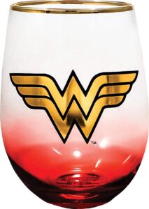 spoontiques wonder woman stemless glass