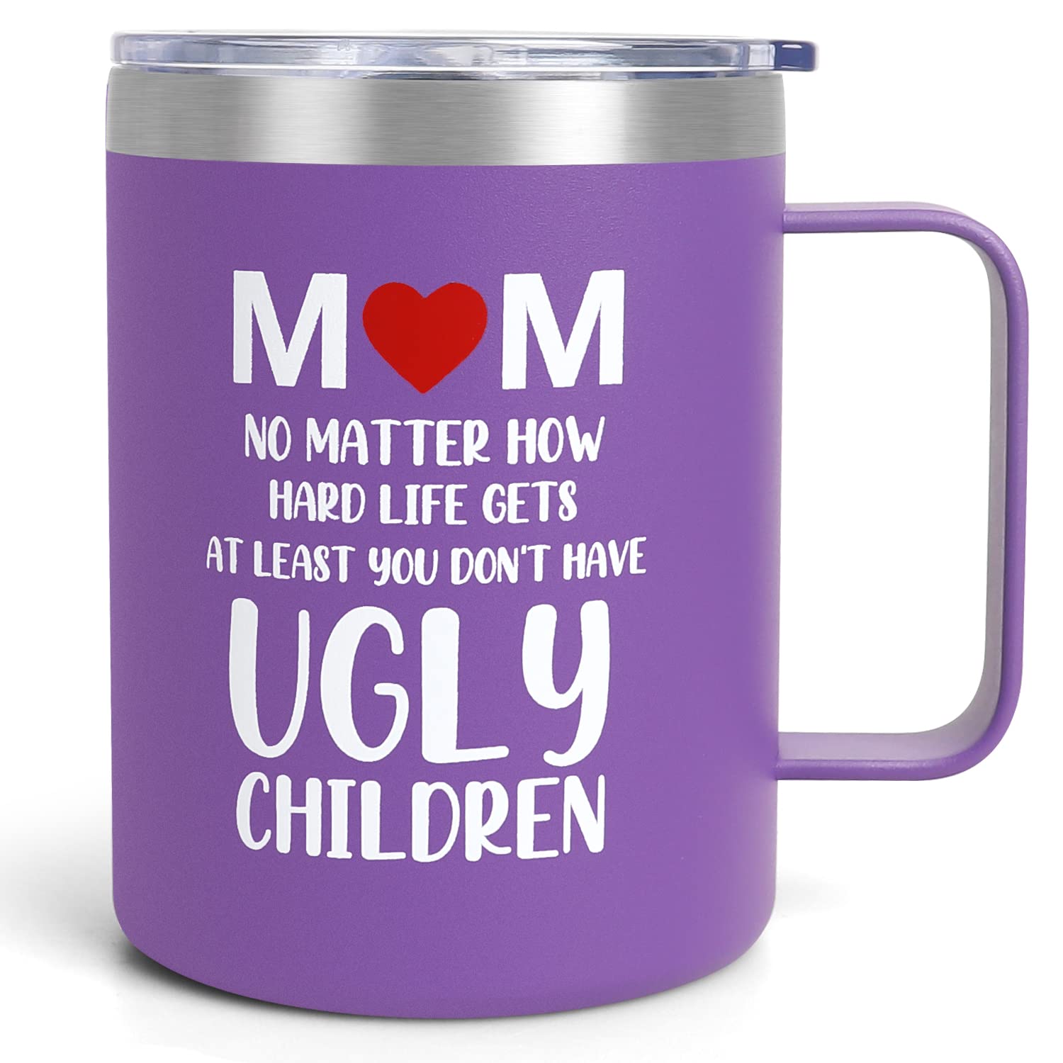 Birthday Gifts for Mom, Mother's Day Gifts from Daughter Son, New Mom Cool Great Best Funny Ideas Presents for Women, Insulated Stainless Coffee Tumbler Cup with Lid for Christmas Valentine's Day