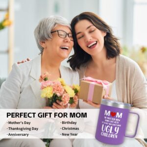 Birthday Gifts for Mom, Mother's Day Gifts from Daughter Son, New Mom Cool Great Best Funny Ideas Presents for Women, Insulated Stainless Coffee Tumbler Cup with Lid for Christmas Valentine's Day