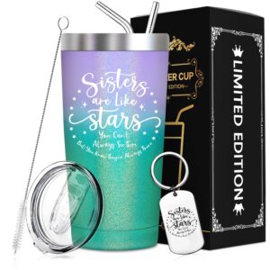 spenmeta sisters gifts from sister - unique gifts for sister, funny sister birthday gifts from sister, little sister, big sister present ideas christmas graduation gift - cup tumbler