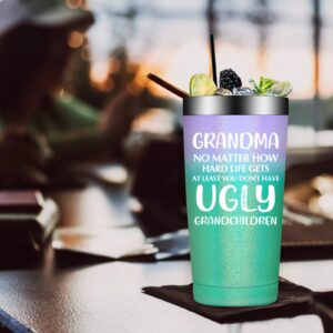 Grifarny Grandma Gifts, Gifts for Grandma from Granddaughter, Grandson, Grandchildren，Grandkids - Christmas Mothers Day Birthday Gifts for Grandma, Grandmother - Grandma Tumbler Cup 20oz