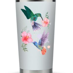 KLUBI Hummingbird Gifts for Women - Large 20oz Tumbler Mug for Coffee or Any Drink - Cute Idea for Bird Lovers