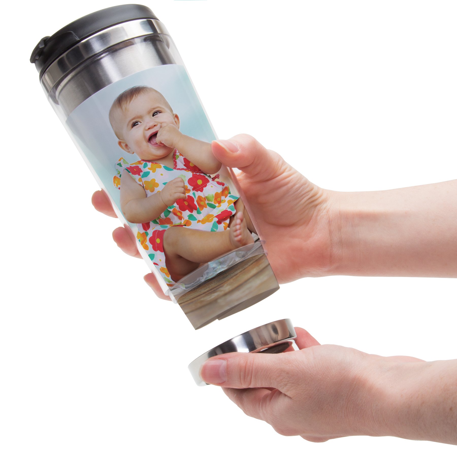 Thermo-Temp Photo Stainless Steel Travel Tumbler - Create Your Own