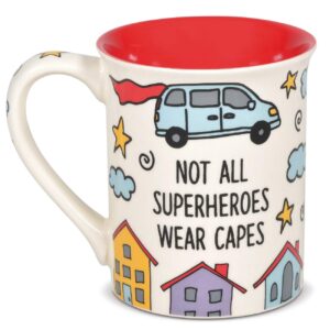 Enesco Our Name is Mud Super Mom Coffee Mug, 1 Count (Pack of 1), Multicolor