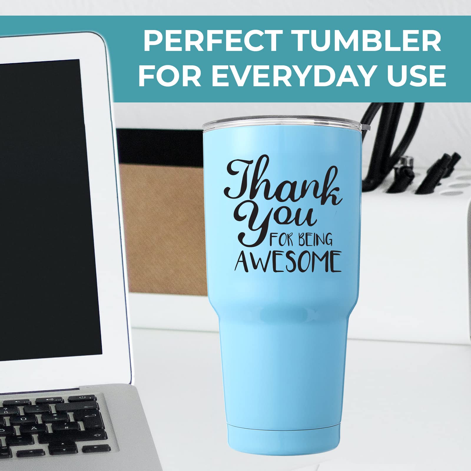 KEDRIAN Thank You For Being Awesome Tumbler 30oz, Thank You Gifts For Friends, Thank You Gifts For Women Friends, Nurse Thank You Gifts For Women Coworkers, Associate Appreciation Gifts For Coworkers