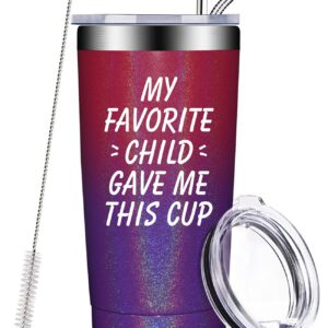 Fufandi Mom Gifts from Daughter - Mothers Day Gifts for Mom - Fathers Day Gift for Dad from Son, Kids, Child - Christmas Birthday Gifts Tumbler Cup