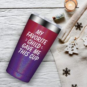 Fufandi Mom Gifts from Daughter - Mothers Day Gifts for Mom - Fathers Day Gift for Dad from Son, Kids, Child - Christmas Birthday Gifts Tumbler Cup