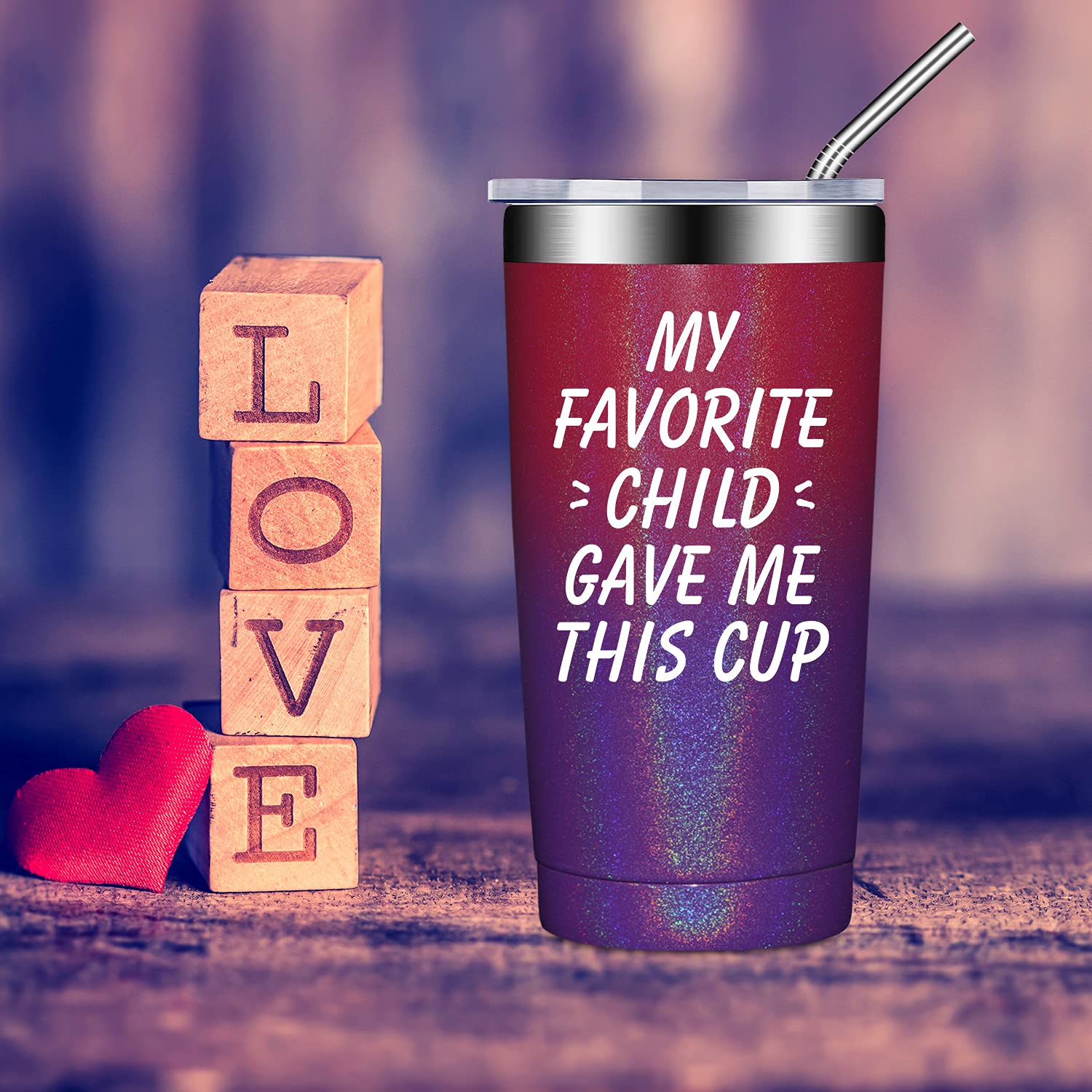 Fufandi Mom Gifts from Daughter - Mothers Day Gifts for Mom - Fathers Day Gift for Dad from Son, Kids, Child - Christmas Birthday Gifts Tumbler Cup