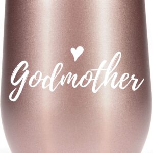 Violet and Gale Lovely Godmother Gifts From Godchild 12oz Wine Glass Tumbler Godparent Proposal Gift Keepsak Coffee Mug