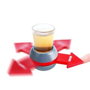 yun river spin the shot – fun party drinking game, shot spinner,includes 2 ounce shot glass