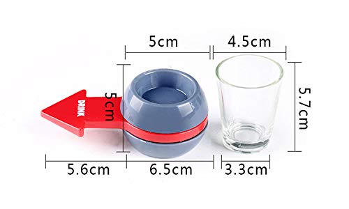 Yun River Spin The Shot – Fun Party Drinking Game, Shot Spinner,Includes 2 Ounce Shot Glass