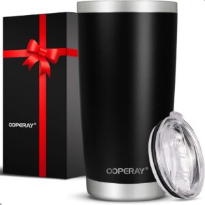 ooperay gifts for men him dad, 20oz tumbler with lid, christmas stocking stuffers, fathers day dad gifts, stainless steel vacuum insulated travel tumbler coffee mug cup, birthday gifts for men