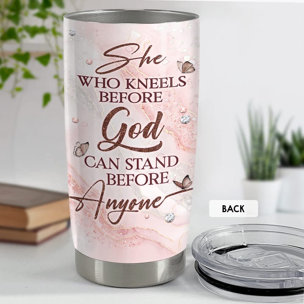 SANDJEST Black Queen Tumbler Faith Black Women Bible 20oz Tumblers with Lid Gift for African American Afro Black Girl Encouragement Birthday Women Day