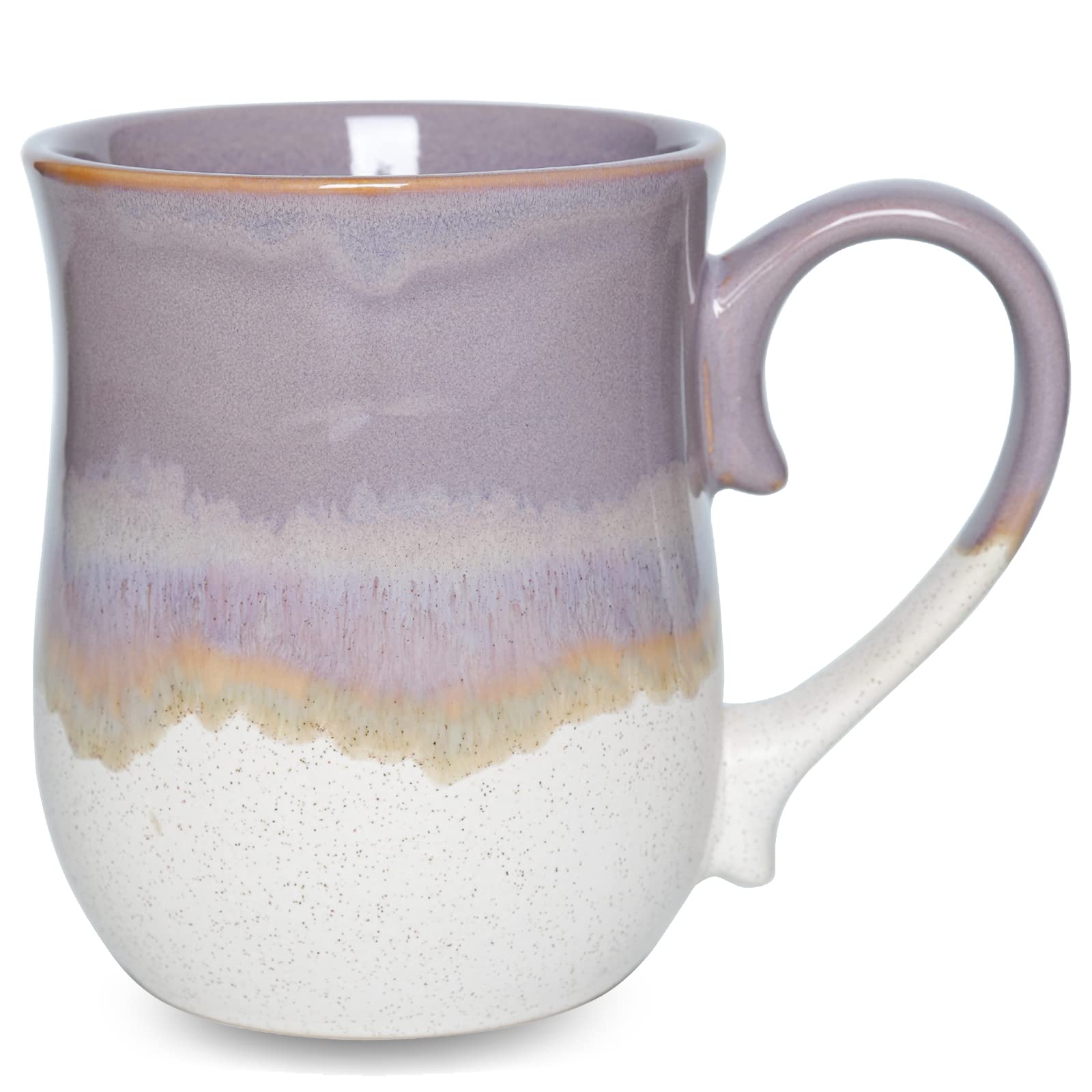 Bosmarlin Large Ceramic Coffee Mug, 20 Oz, Big Tea Cup for Office and Home, Dishwasher and Microwave Safe(20 Oz, Purple)