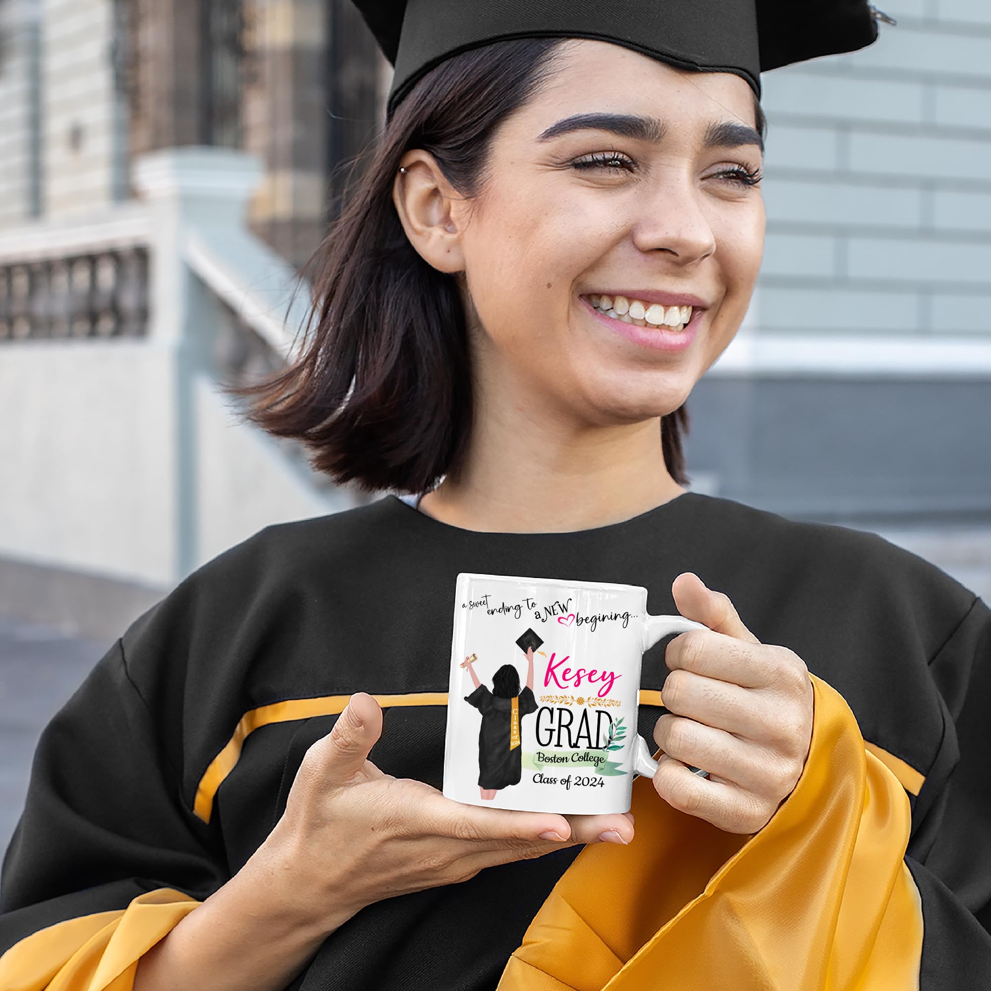 Personalized Graduation Gifts for Her, Custom Graduation Gift for Women, College Graduation Gifts, Masters, Phd, High School Graduation Gifts, Class of 2024 Graduation Coffee Mug 11-15 oz