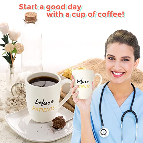 IDEWEI Before Patients After Patients Gift Set, Nurse Gifts for Women Coffee Mug and Wine Glass Idea for Dentist, Doctors Unique Nurse Day Birthday Graduation Appreciation Gifts