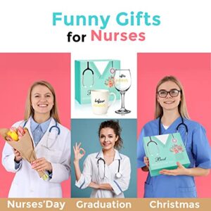 IDEWEI Before Patients After Patients Gift Set, Nurse Gifts for Women Coffee Mug and Wine Glass Idea for Dentist, Doctors Unique Nurse Day Birthday Graduation Appreciation Gifts