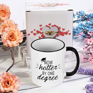 Graduation Gifts for Him Her Now Hotter by One Degree Mug Gifts for College High School Graduates Men's Female College High School Graduation Gifts for Friends 11 Ounce White