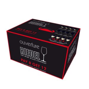 riedel ouverture wine glass, 12 count (pack of 1), red & white & champagne