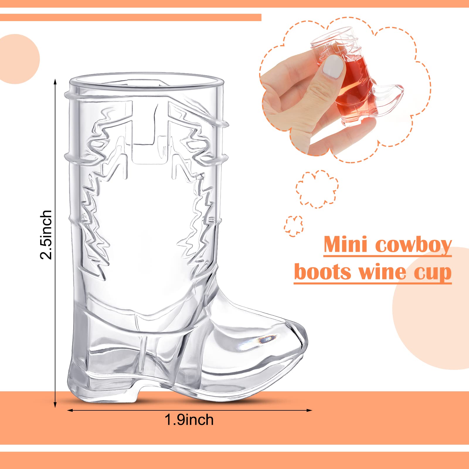 Plastic Mini Cowboy Boot Shot Glasses 1 oz Reusable Cowboy Boot Cups Western Plastic Beer Mugs for Cowboy Cowgirl Party Decorations Bachelorette Party Supplies Birthday Wedding Decorations (12 Pcs)