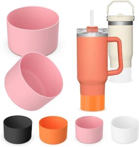 zenbo 4pcs silicone boot for stanley 40 oz quencher, iceflow flip 30 oz, and 20 oz tumblers