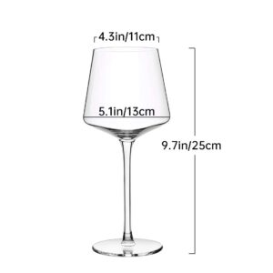 JYB&XY Red Wine Glasses Set of 4-Hand Blown Italian Style Crystal Bordeaux 22Oz Wine Glass-Clear Lead-Free Premium Blown Glassware Gift Packaging Wedding Anniversary or Birthday Gifts