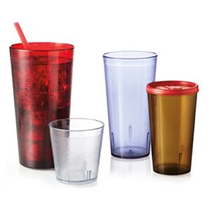 G.E.T. 6632-1-R-EC Heavy-Duty Plastic Restaurant Tumblers, 32 Ounce, Red (Set of 4)