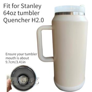 Replacement 40oz Tumbler Lid - Fit For Stanley 40oz Adventure Quencher and Quencher 2.0 Tumbler (40OZ CREAM)