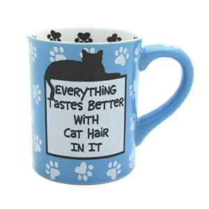 our name is mud “cat hair” stoneware mug, 16 oz.