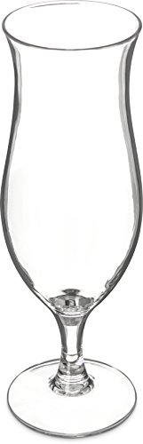 Carlisle FoodService Products Alibi Hurricane Glass for Restaurants, Catering, Kitchens, Plastic, 16 Ounces, Clear