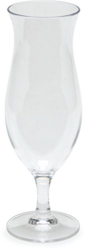 Carlisle FoodService Products Alibi Hurricane Glass for Restaurants, Catering, Kitchens, Plastic, 16 Ounces, Clear