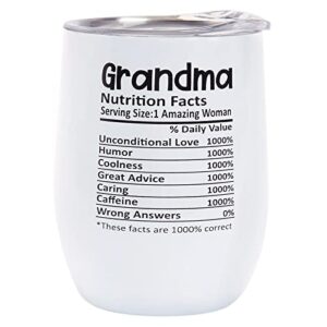 heartfelt grandma tumbler - 12oz - best grandma ever tumbler - best grandma gifts - grandma mug - grandma birthday gifts - first time grandma gifts from granddaughter, grandson, grandkids