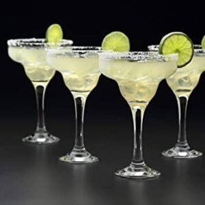 Epure Firenze Collection 4 Piece Margarita Glass Set - Classic For Drinking Margaritas, Pina Coladas, Daiquiris, and Other Cocktails (Margarita Glass (10 oz))